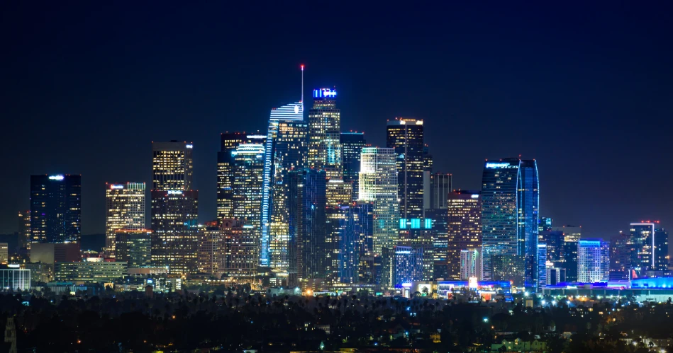Best View Of LA Skyline At Night LA City Skyline Best Places To Visit